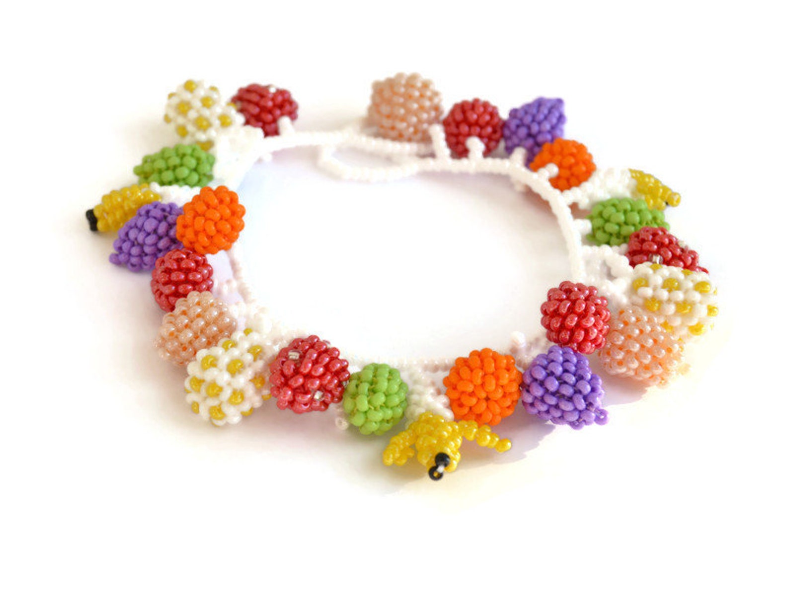 Fruit Beaded Bracelet for Women With Charms Fruit Jewelrytutti Frutti ...