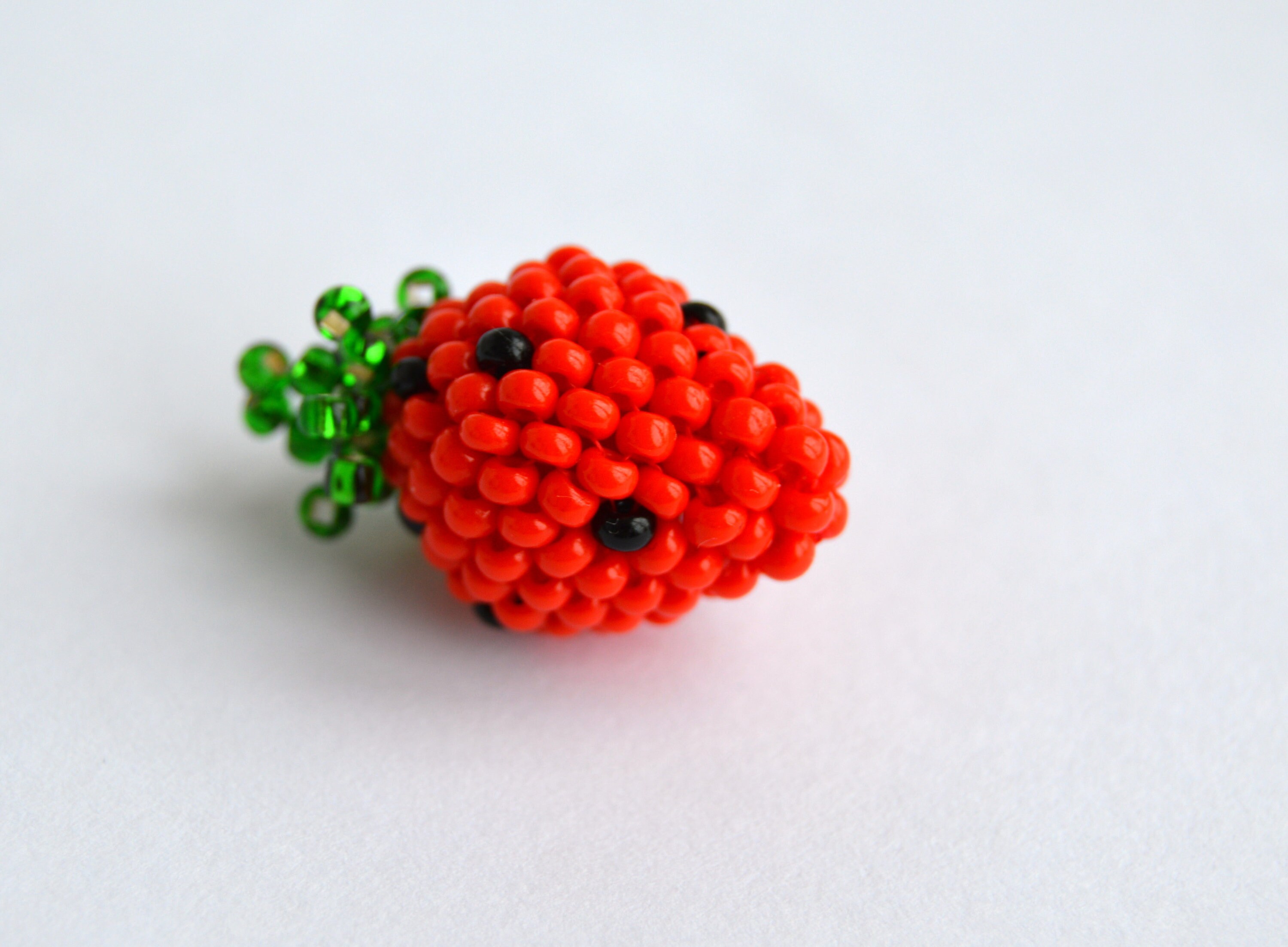 Red Strawberry Fruit Beads Charms Wholesale beads /Beaded | Etsy