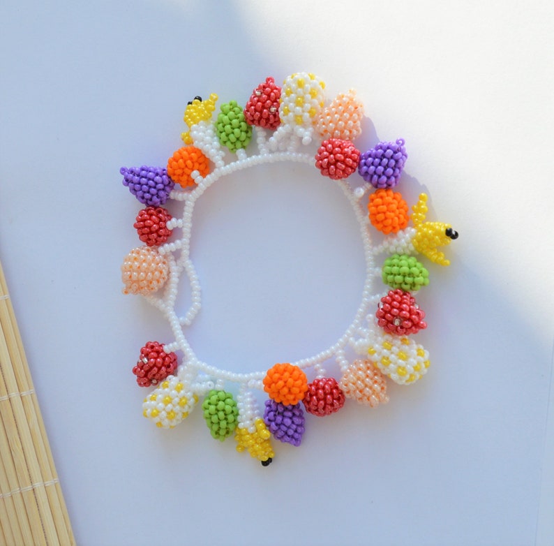 Fruit Beaded Bracelet for Women With Charms Fruit Jewelrytutti Frutti ...