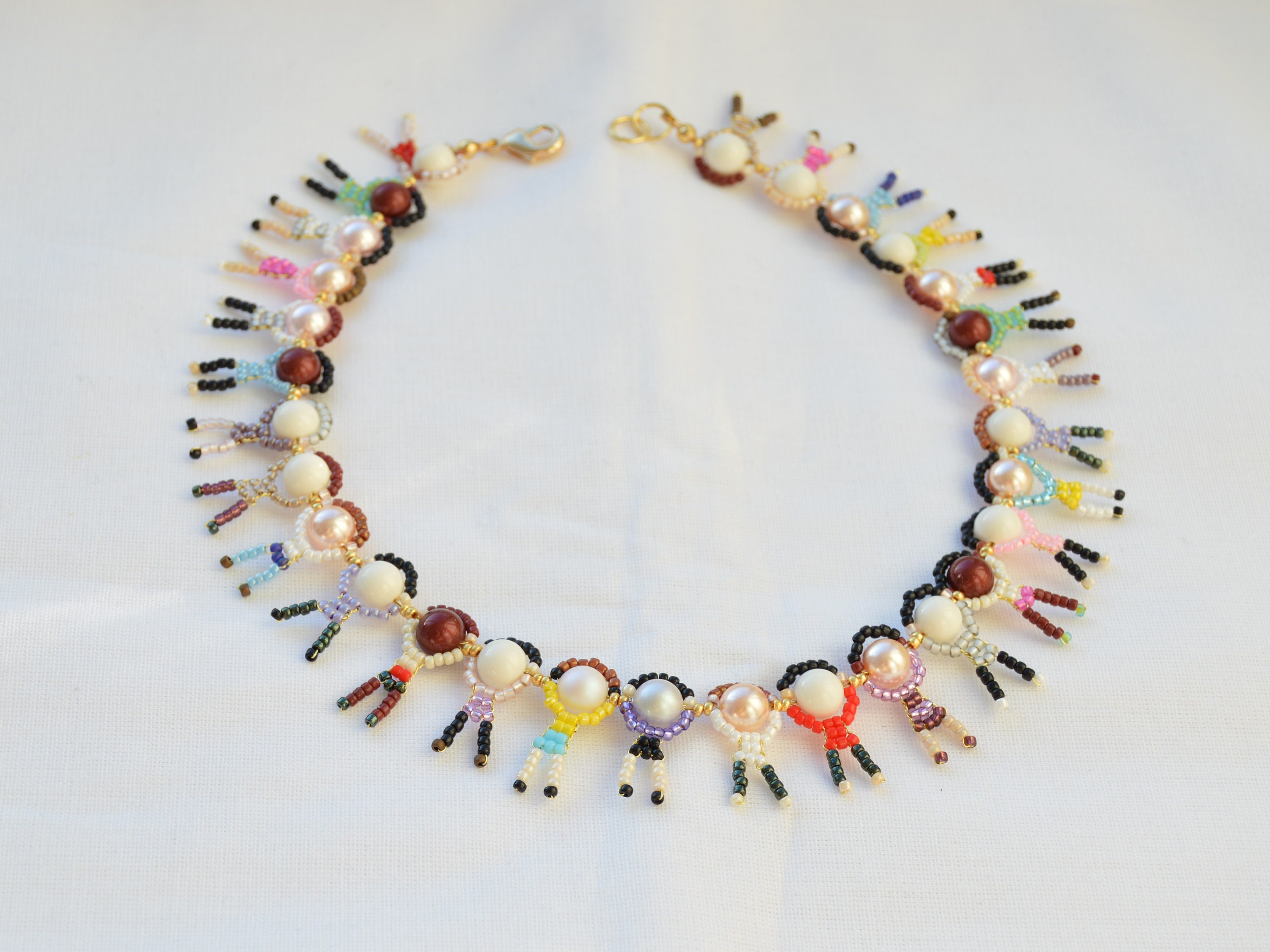 Beads People Body Union Choker Necklace Tutorial /pattern / Bead Metal ...