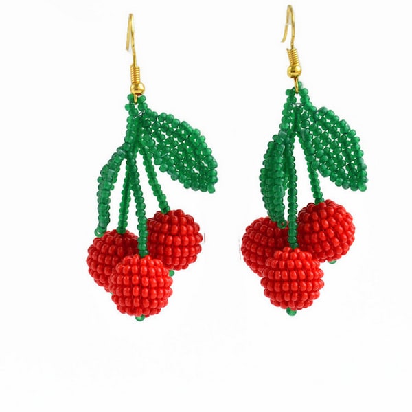 Cherry Earrings - Etsy