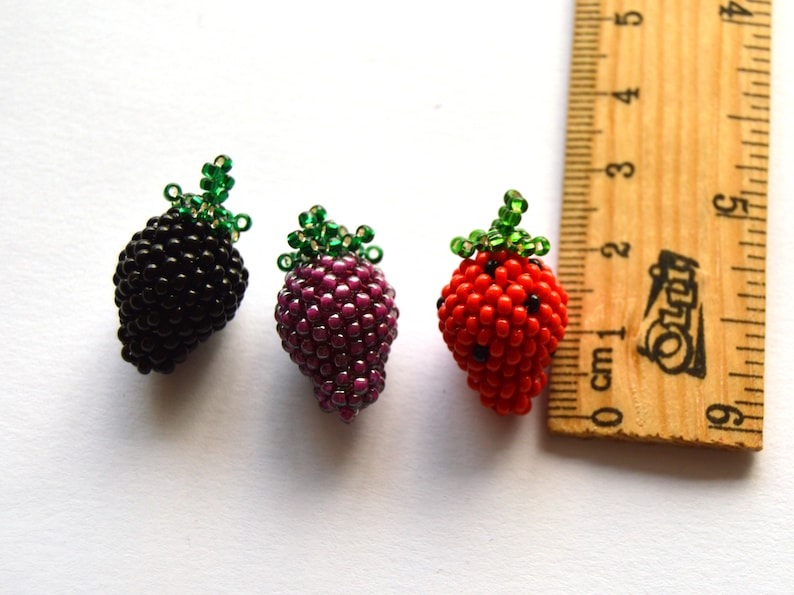 Strawberry Fruit Beads Charms blackberry Wholesale beads | Etsy