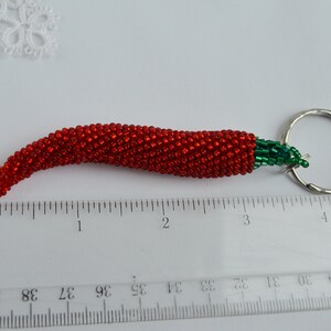 Beaded Chili Pepper Keychain for Women Gift/ Car Accessories for Womens ...