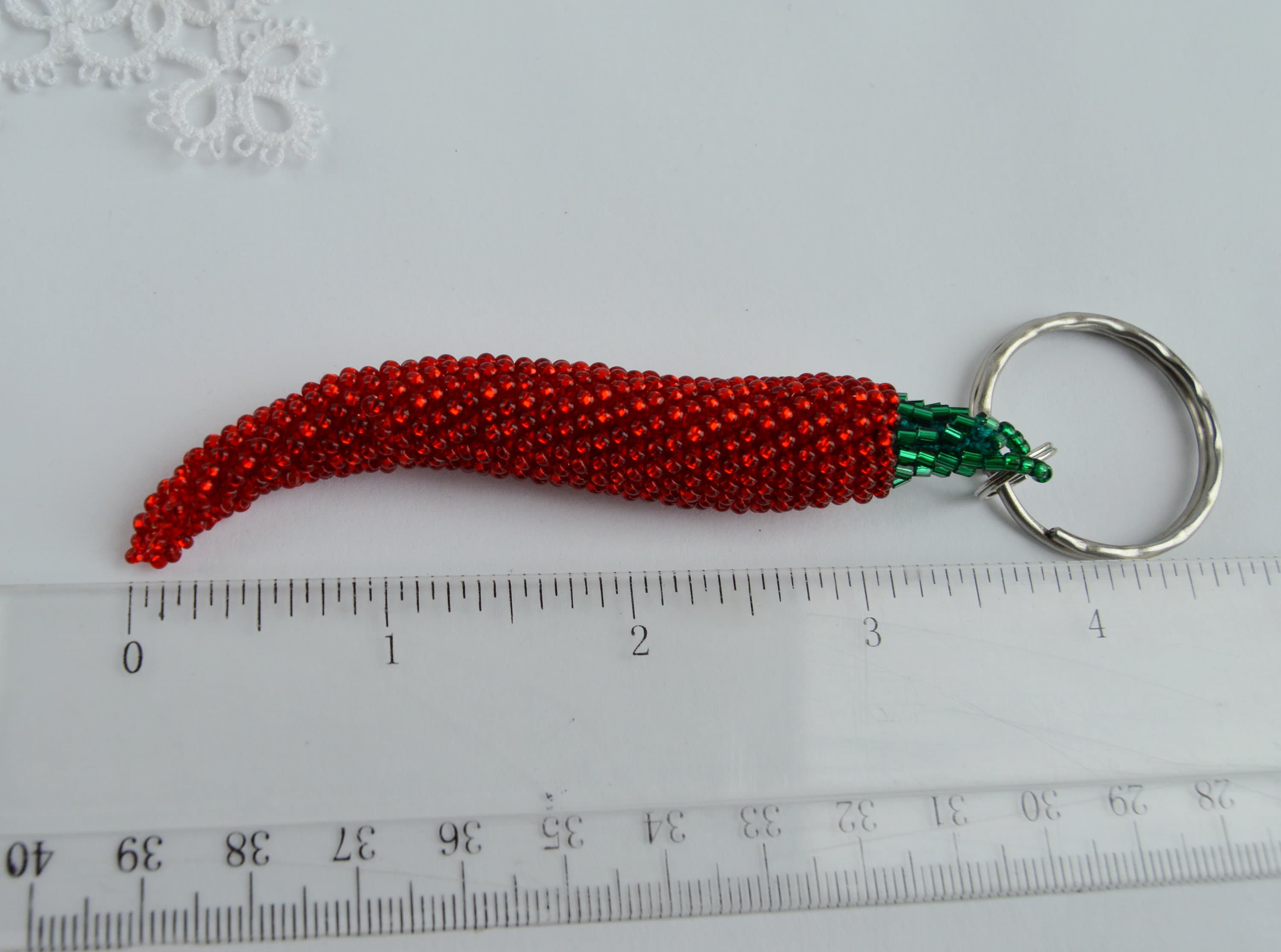 Beaded Chili Pepper Keychain for Women Gift/ Car Accessories for Womens ...