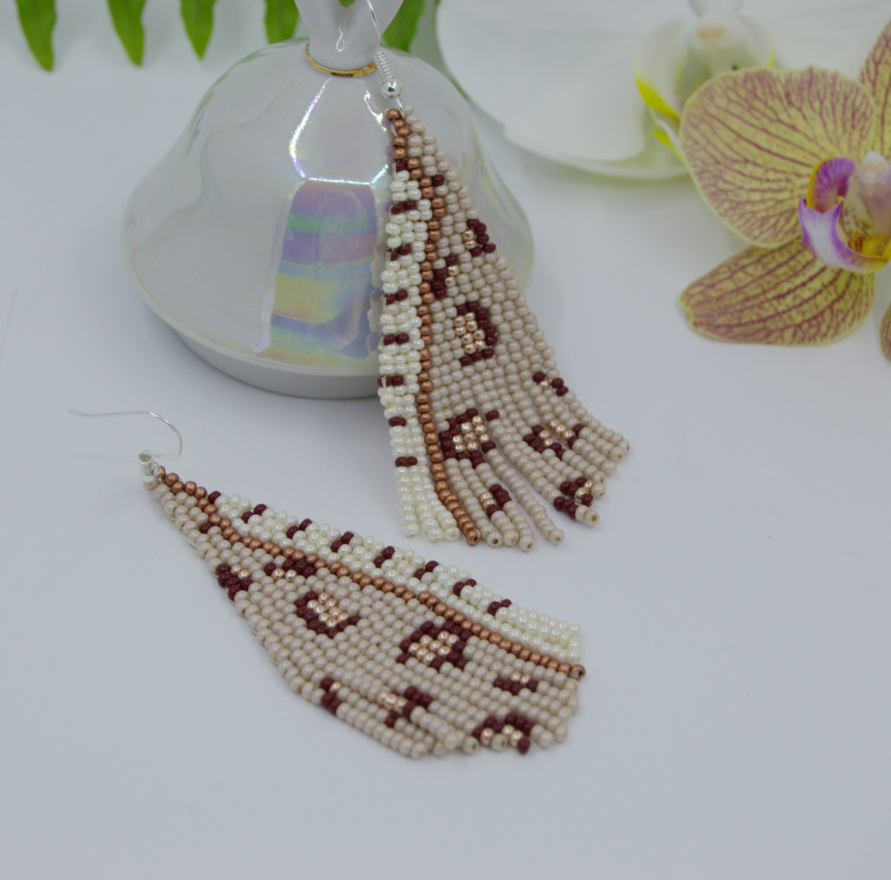 Leopard Dangle Beaded Earrings /animal Print Jaguar - Etsy