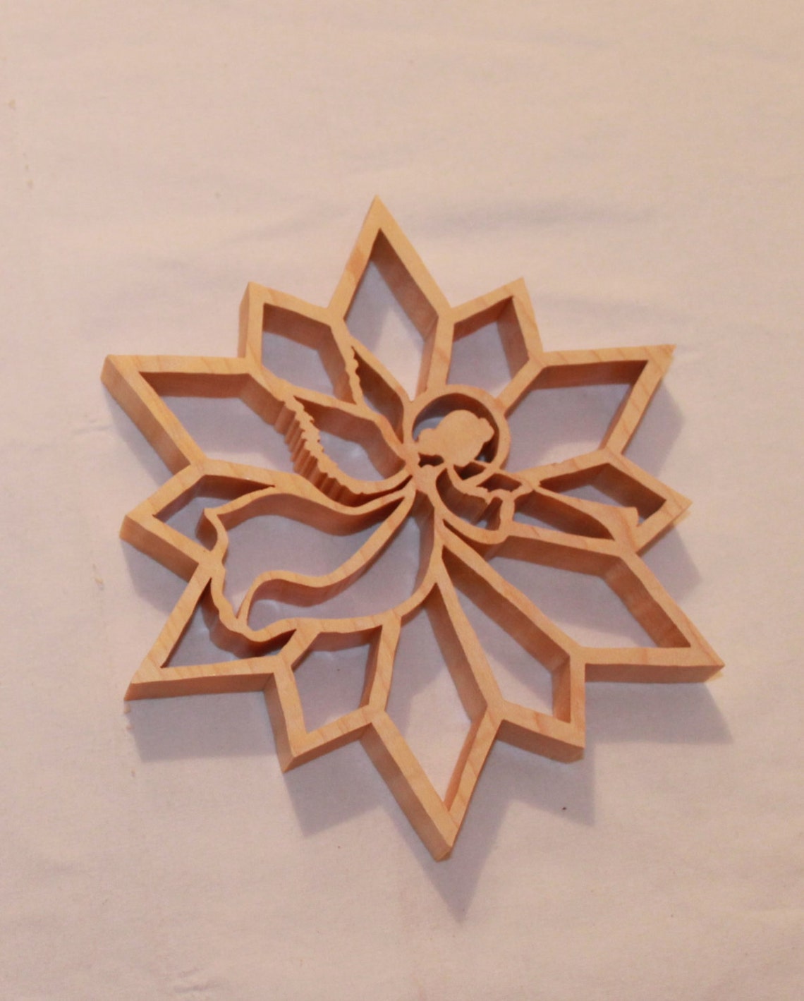 Scroll Saw Pattern: Angel Snowflake - Etsy