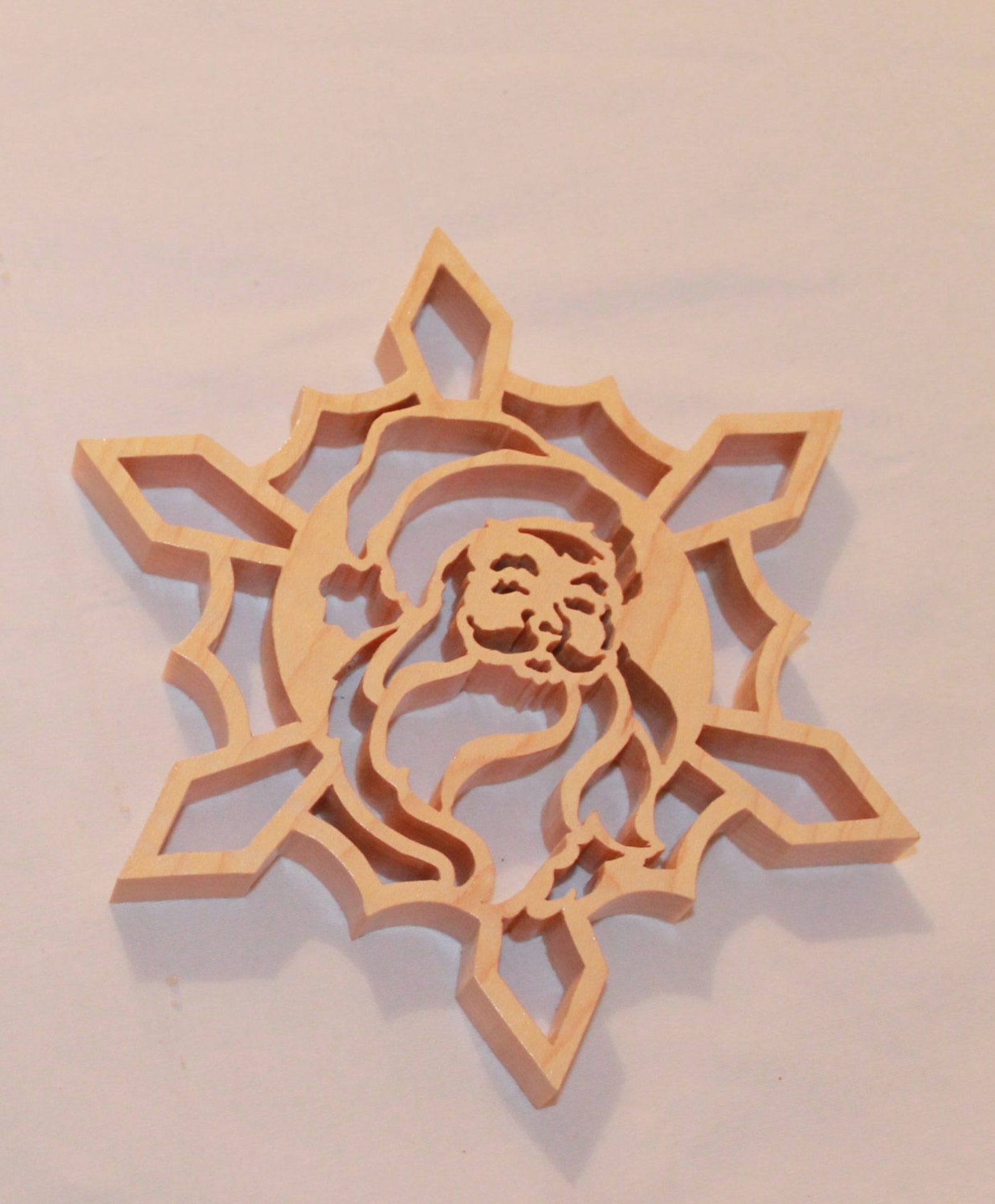Scroll Saw Pattern: Snowflake Santa - Etsy