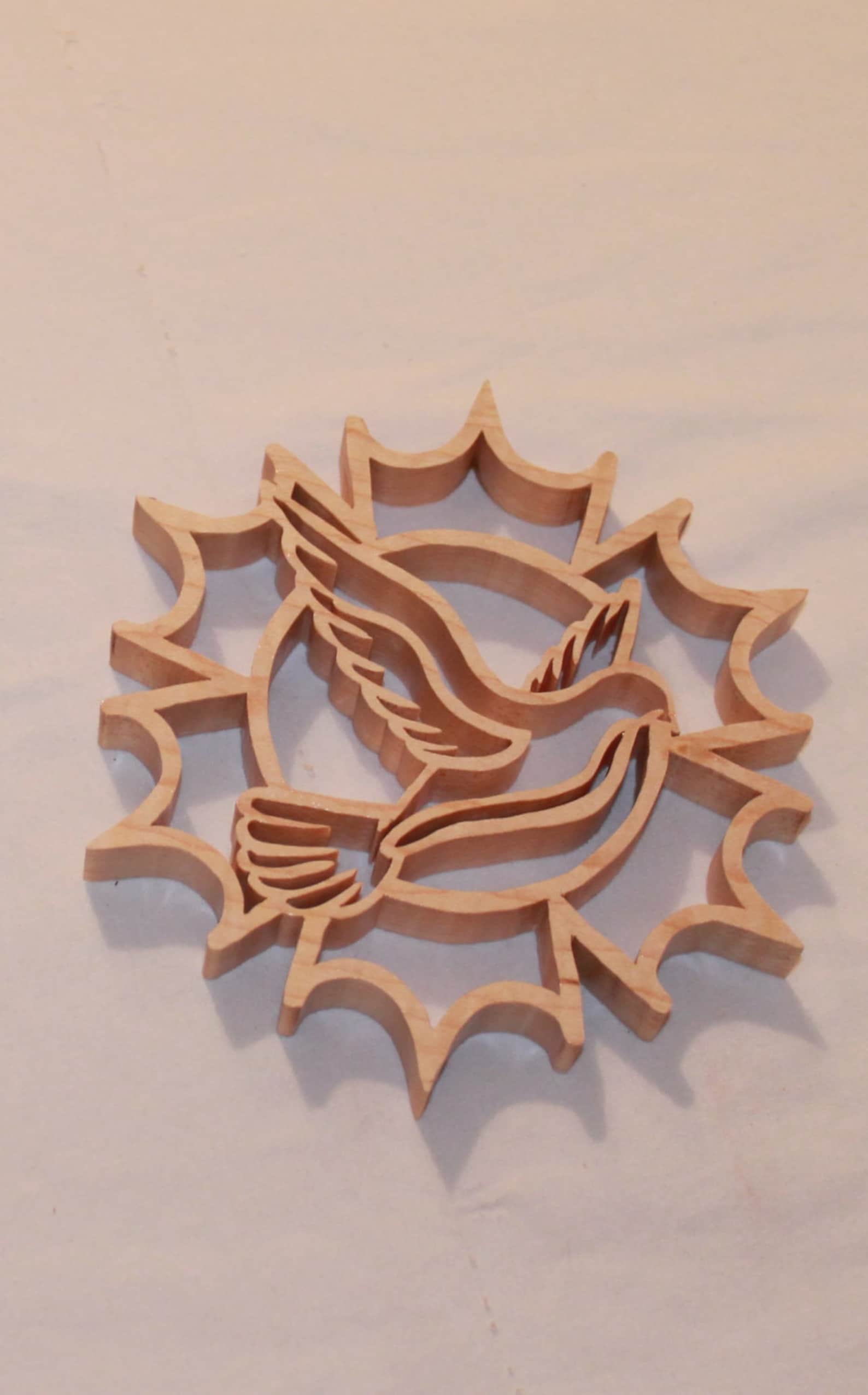 Scroll Saw Pattern: Dove Snowflake - Etsy