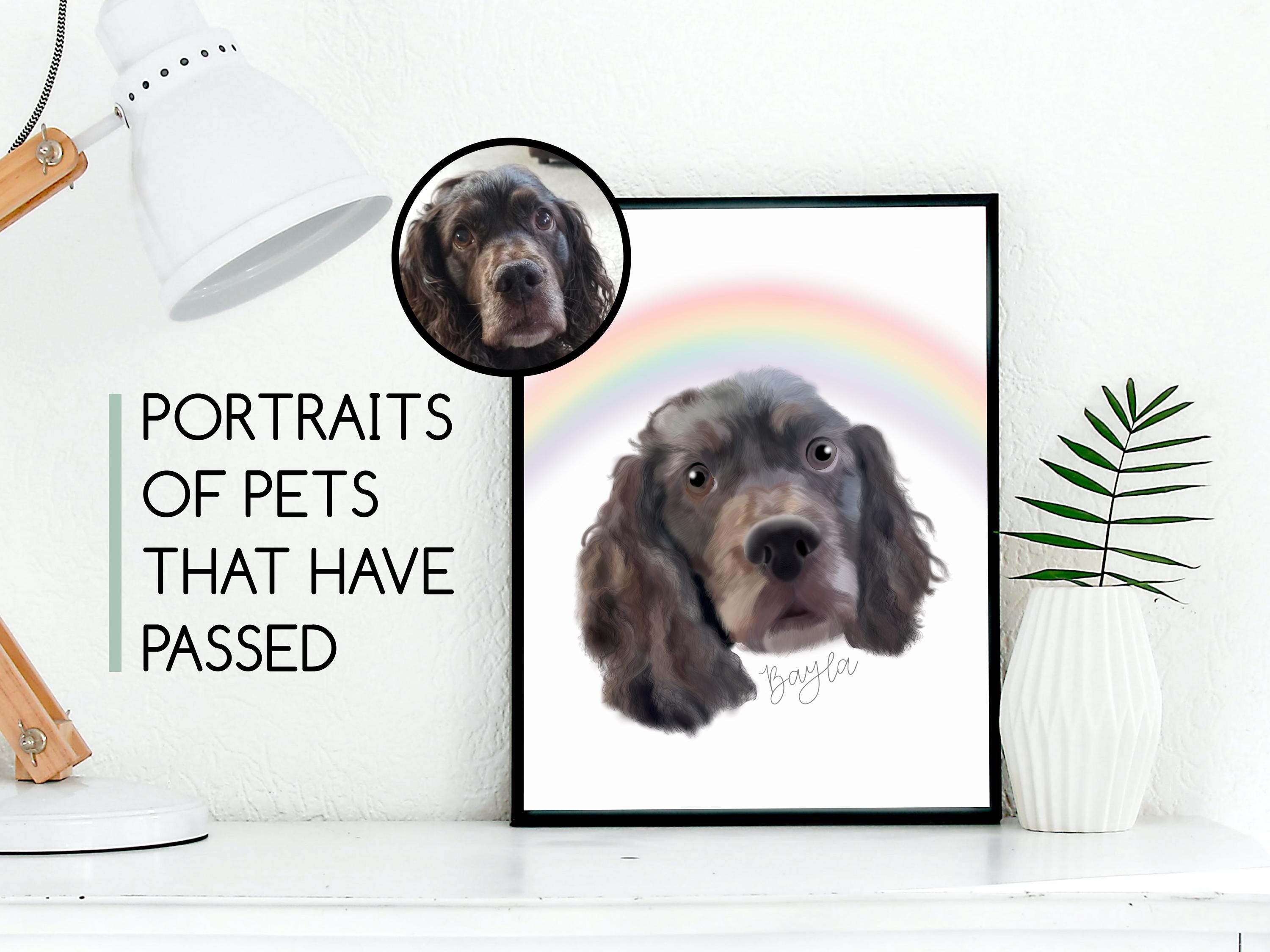 Digital Pet Portrait Custom Pet Portrait From Photo Dog Portrait Cat ...