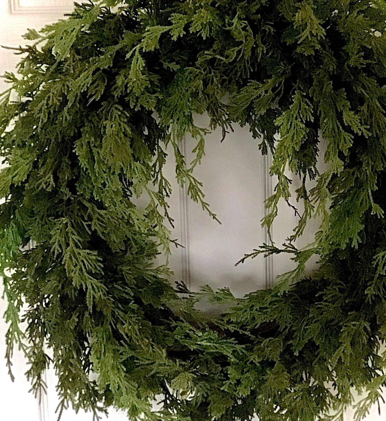 Cedar Wreath Real Touch Cedar Wreath Holiday Cedar Wreath - Etsy