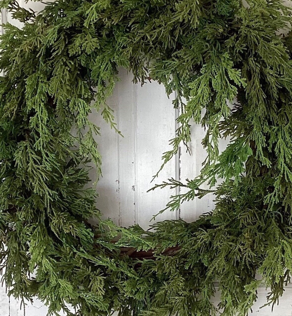 Cedar Wreath, Real Touch Cedar Wreath, Seasonal Wreath, Front Door ...