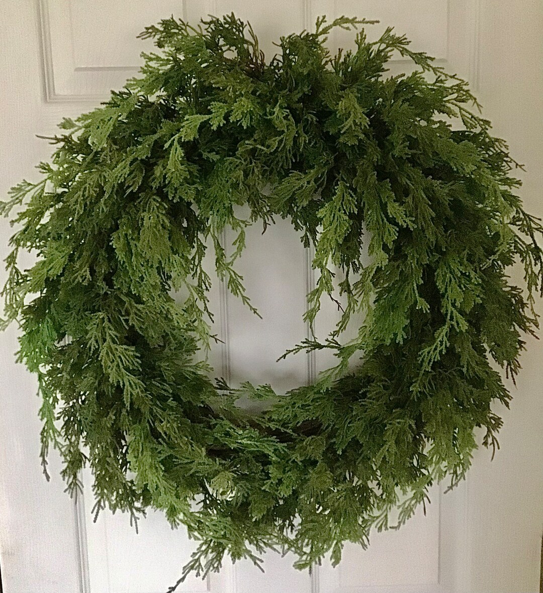 Cedar Wreath Real Touch Cedar Wreath Holiday Cedar Wreath - Etsy