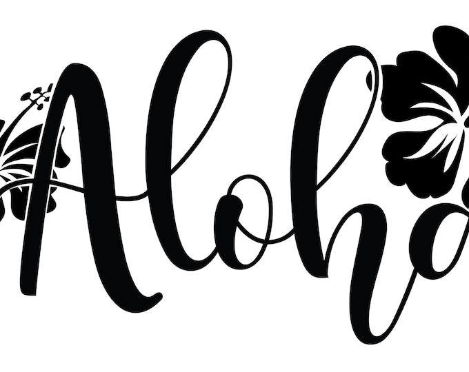 Aloha SVG Design, Hawaiian Flowers, Scan N Cut Design, Vinyl Cutter ...