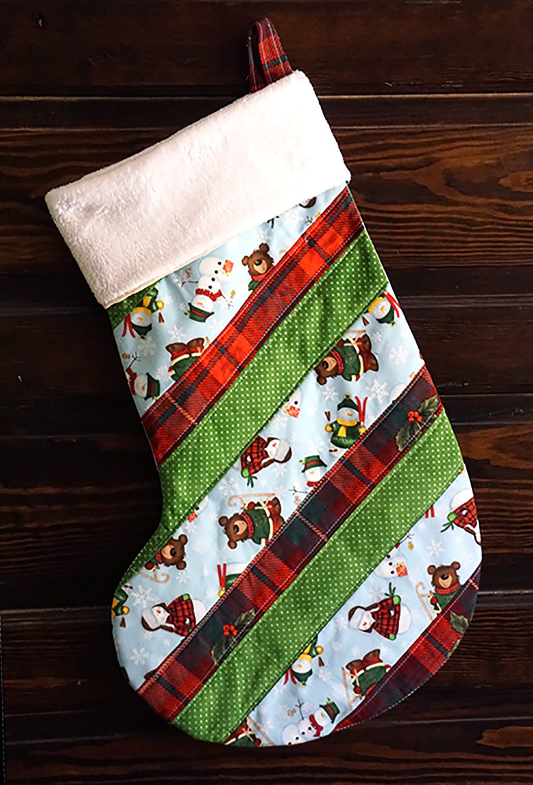 Skiing Friends Large Christmas Stocking, Children's Stocking, 28" Jumbo ...