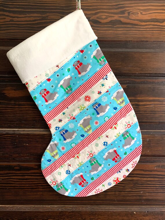 Winter Walrus Large Christmas Stocking Children's | Etsy