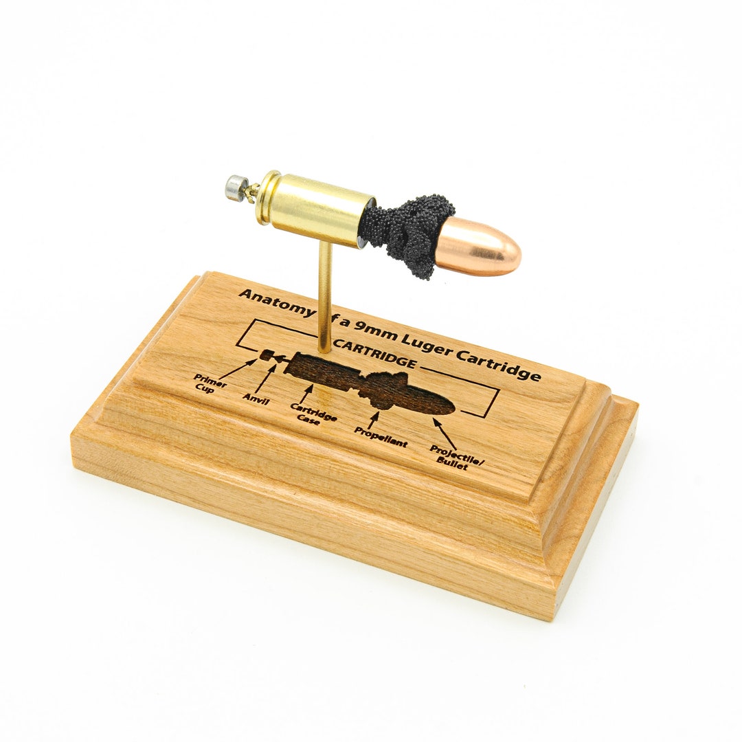 Anatomy of a 9mm Luger Cartridge - Engraved Base Exploded Ammo Model ...