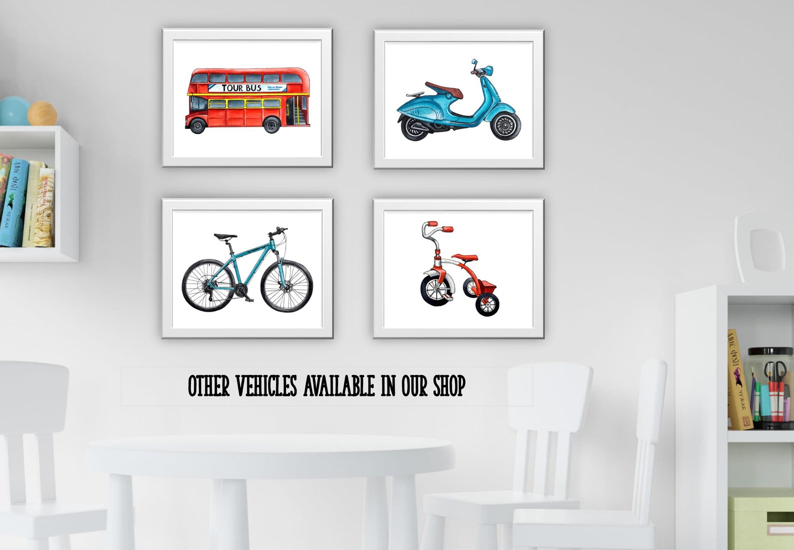 Double Decker Tour Bus Art Watercolor Double Decker Bus - Etsy