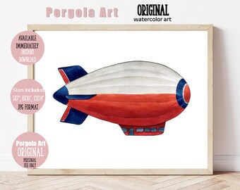 Blimp Wall Art - Etsy