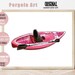 Pink Kayak Art Watercolor Kayak Print, Vehicle Wall Art for Kids ...