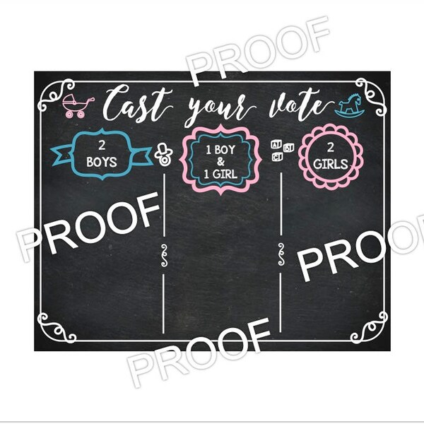 Twins Gender Reveal - Etsy