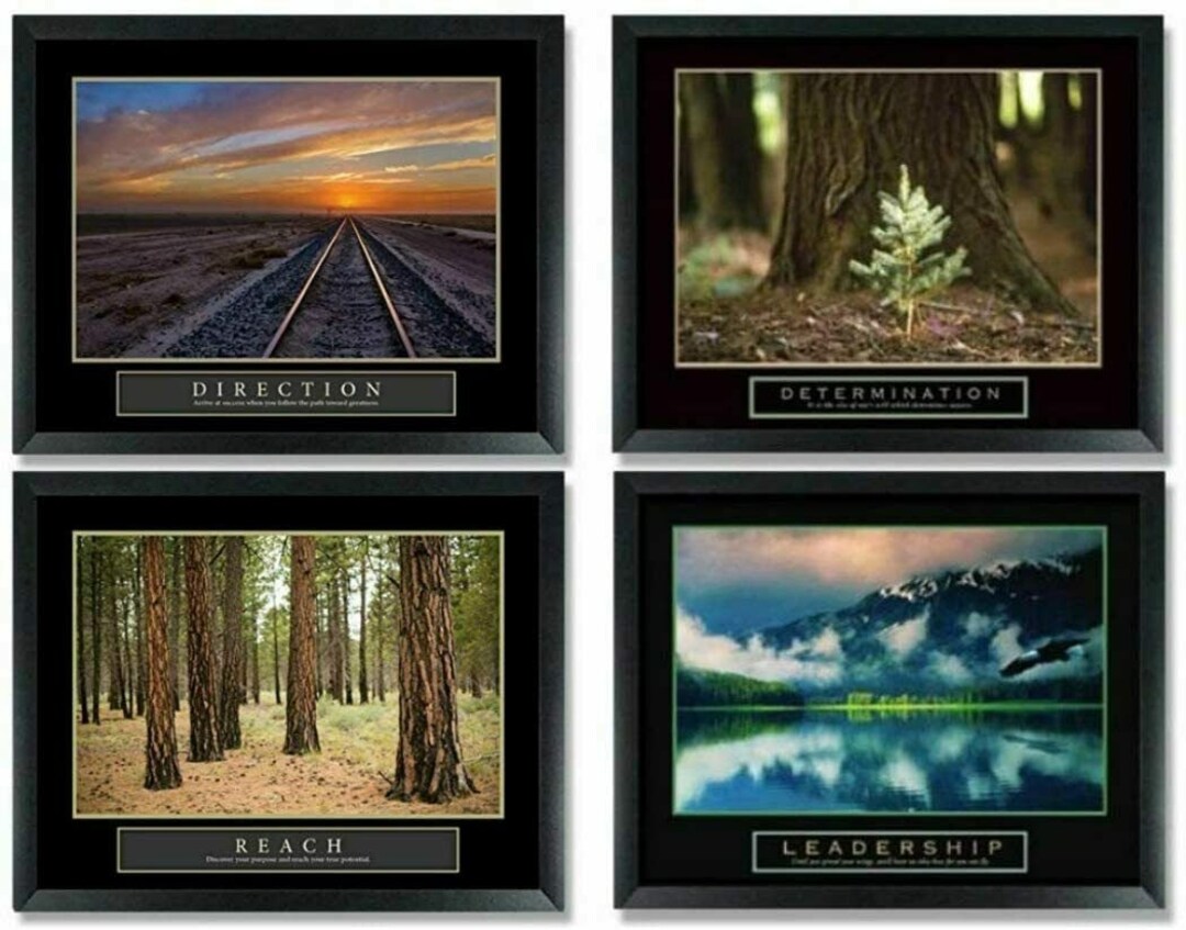 Framed Motivational Posters for Walls-decorative Posters for - Etsy