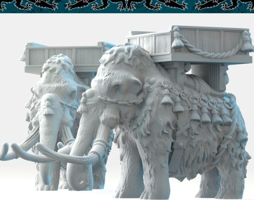 Wooly Mammoths- Resin Miniature for Dnd, TTRPG, and Painters - Etsy