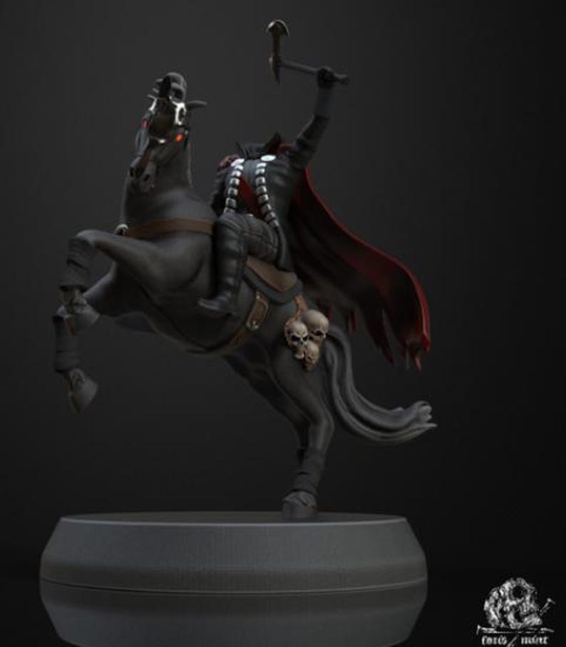 Headless Horseman- Resin Miniature for Dnd, TTRPG, and Painters - Etsy