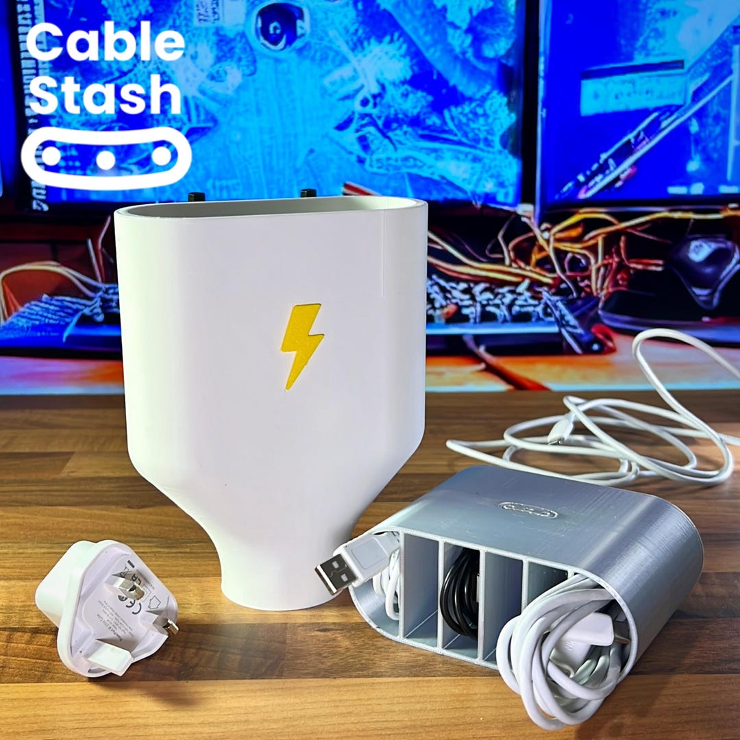 Cable Stash Organizer - Play Conveyor: Desktop Organization 3D Prints ...