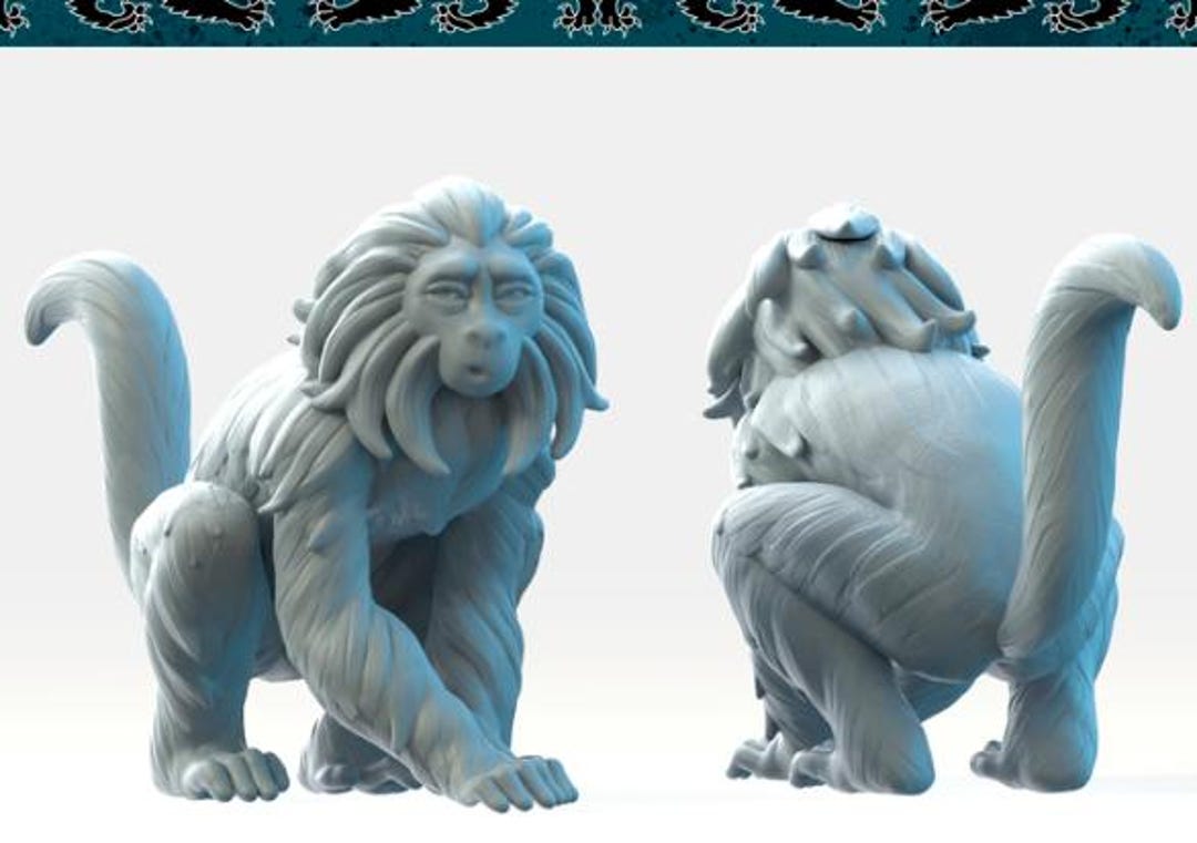 Snow Monkey- Resin Miniature for Dnd, TTRPG, and Painters - Etsy