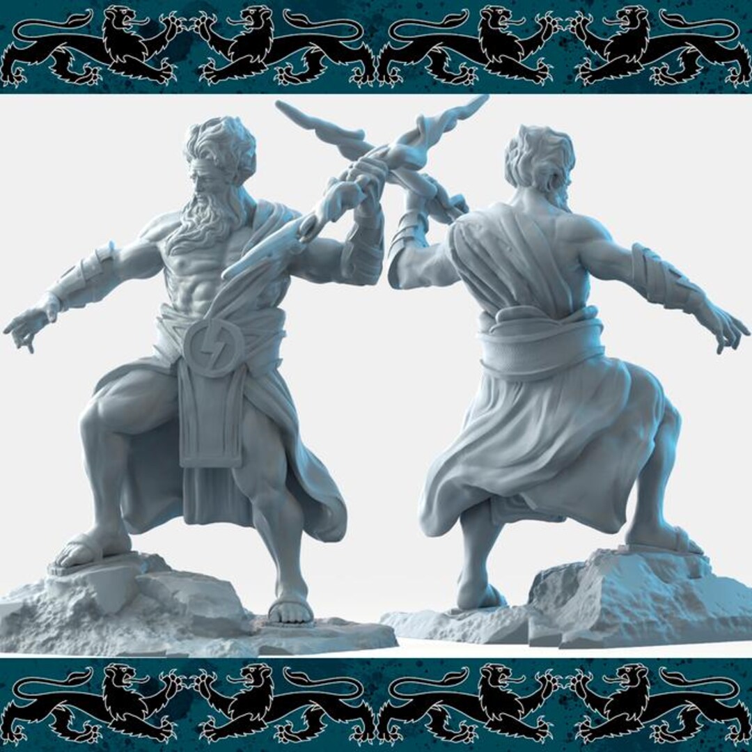 Storm God- Resin Miniature for Dnd, TTRPG, and Painters - Etsy