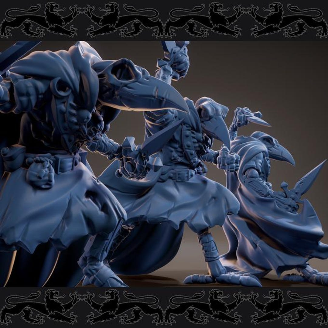 Undead Raven Rogues- Resin Miniature for Dnd, TTRPG, and Painters - Etsy