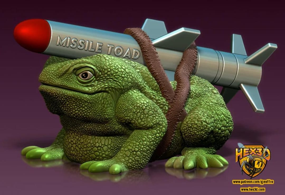 Missile Toad Multiple Sizes S-XL Statues & Figures Decor - Etsy