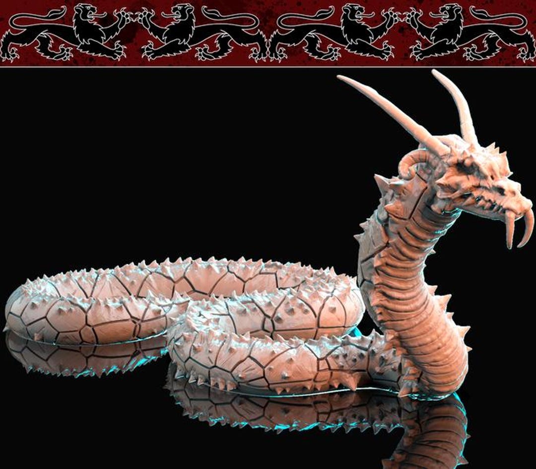 Demonic Bone Snake- Resin Miniature for Dnd, TTRPG, and Painters - Etsy