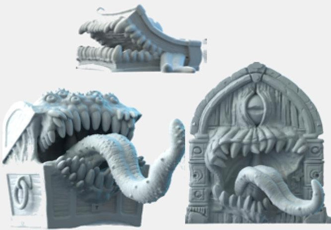 Mimics(chest,door,book)- Resin Miniature for Dnd, TTRPG, and Painters ...