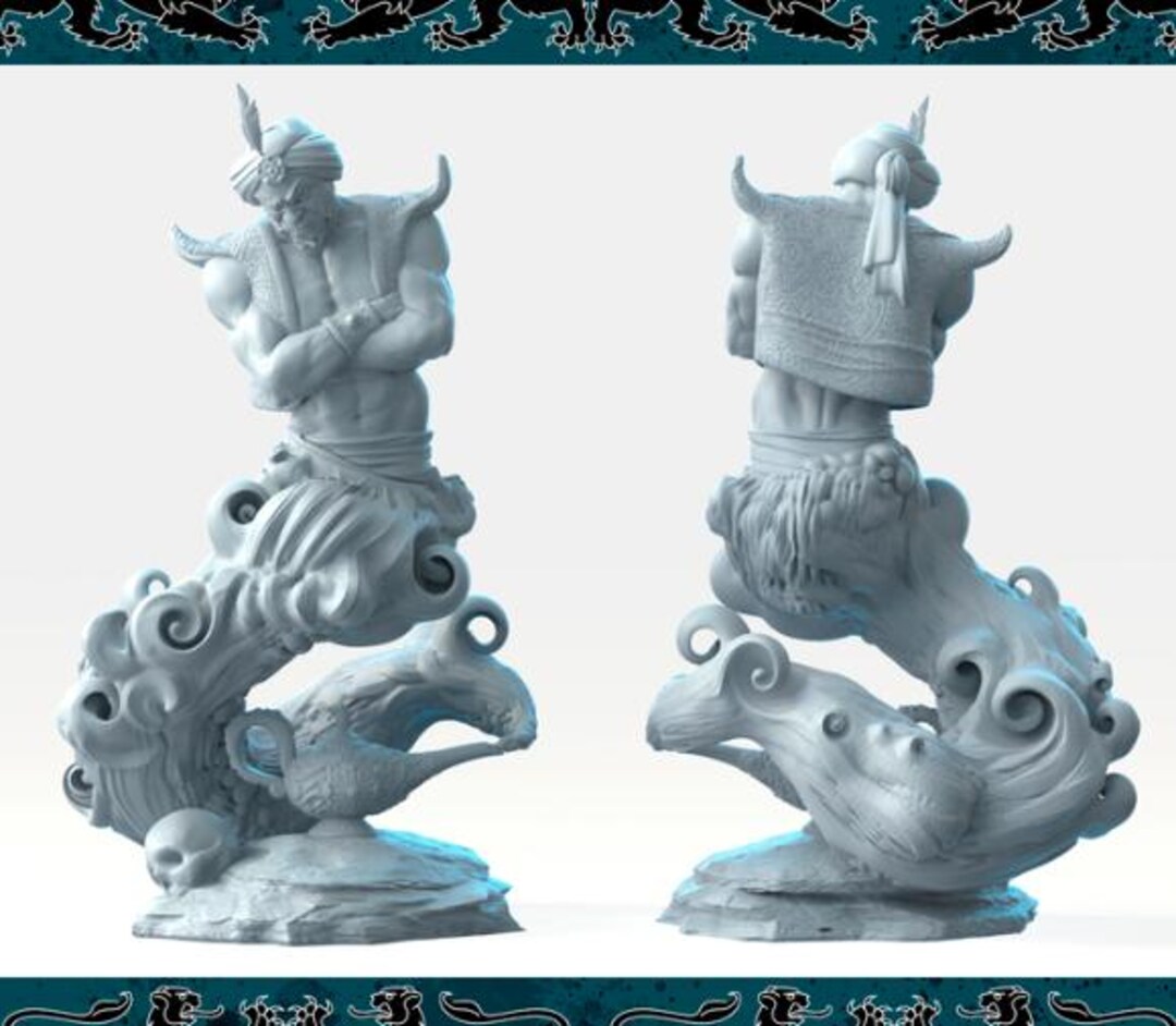 Genie/djinn- Resin Miniature for Dnd, TTRPG, and Painters - Etsy