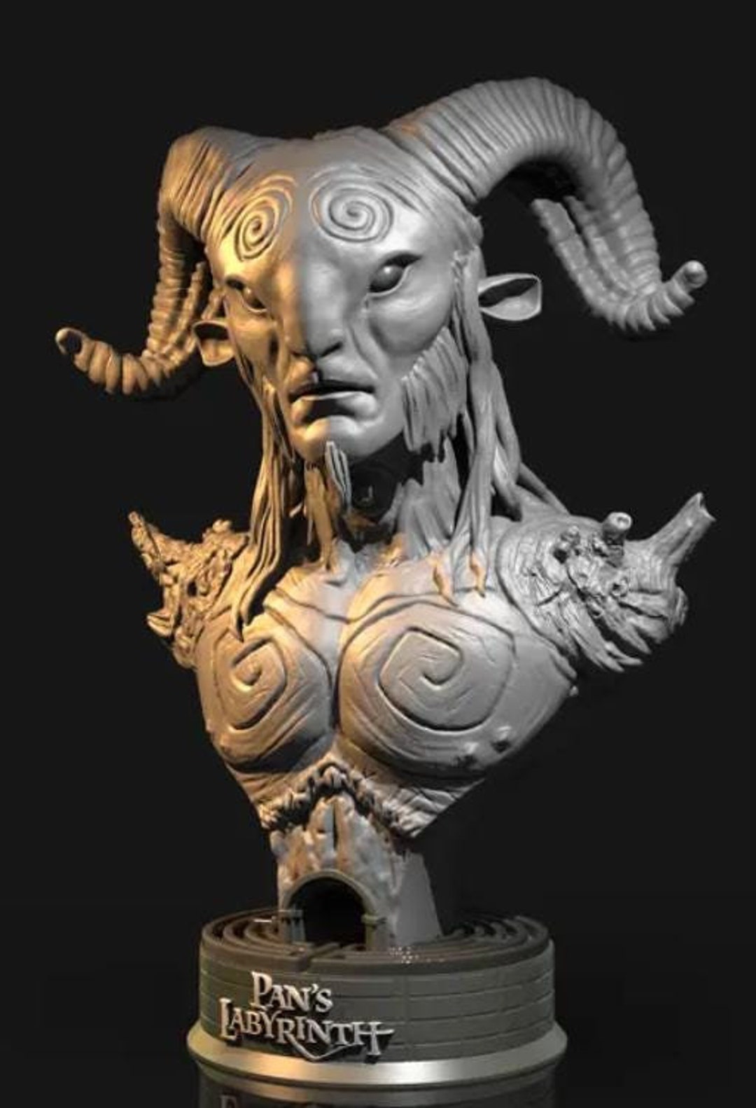 The Faun Bust | Multiple Sizes (S-XL) | Statues & Figures | Pan's Labyrinth - Etsy