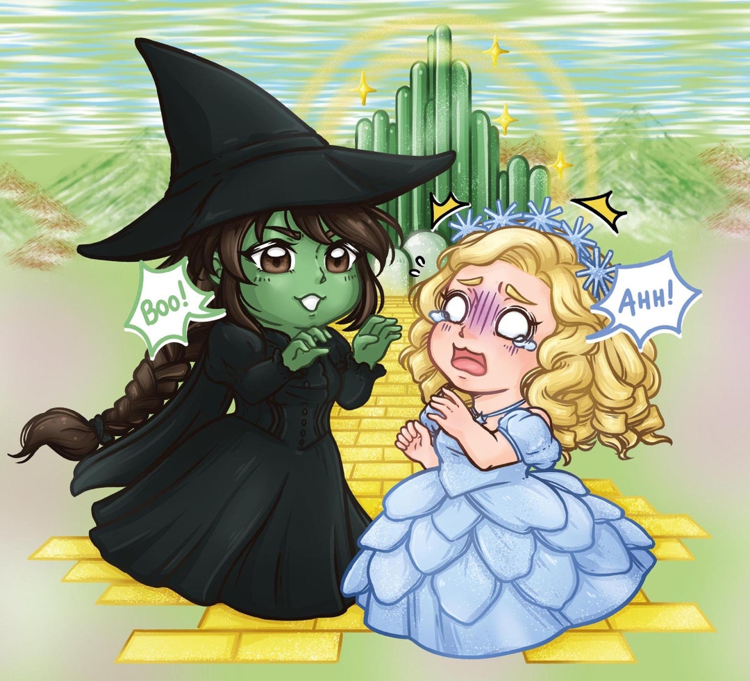 Elphaba & Glinda- Forever Friends | 2" Double-sided Acrylic Keychain ...