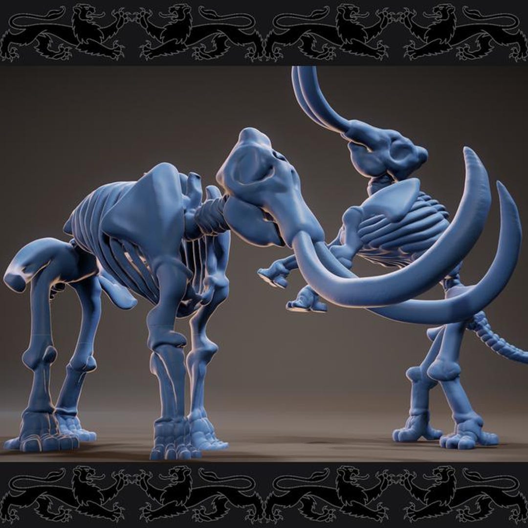 Skeletal Mammoths- Resin Miniature for Dnd, TTRPG, and Painters - Etsy
