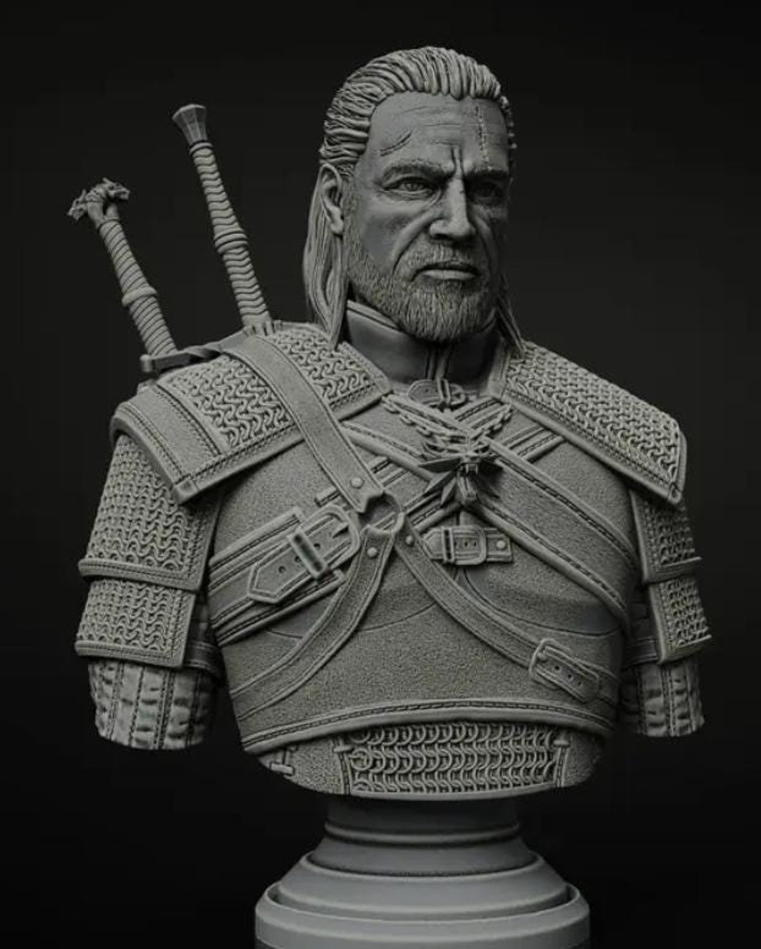 Geralt of Rivia Fanart-bust | Multiple Sizes (S-XL) | Statues & Figures | the Witcher - Etsy