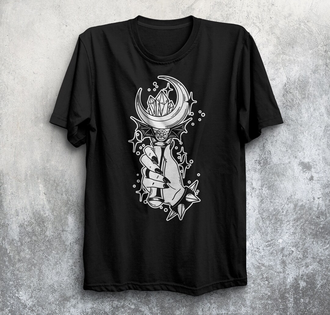 Sailor Moon Goth Moon Stick, Goth Tshirt, Goth Shirt, Witchy Apparel ...