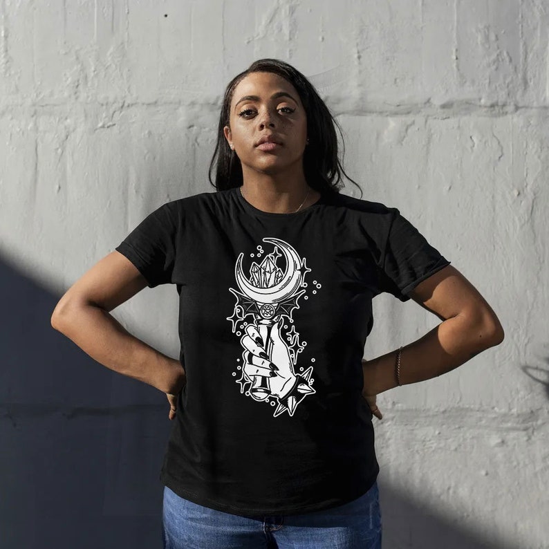 Sailor Moon Goth Moon Stick Goth Tshirt Goth Shirt Witchy - Etsy