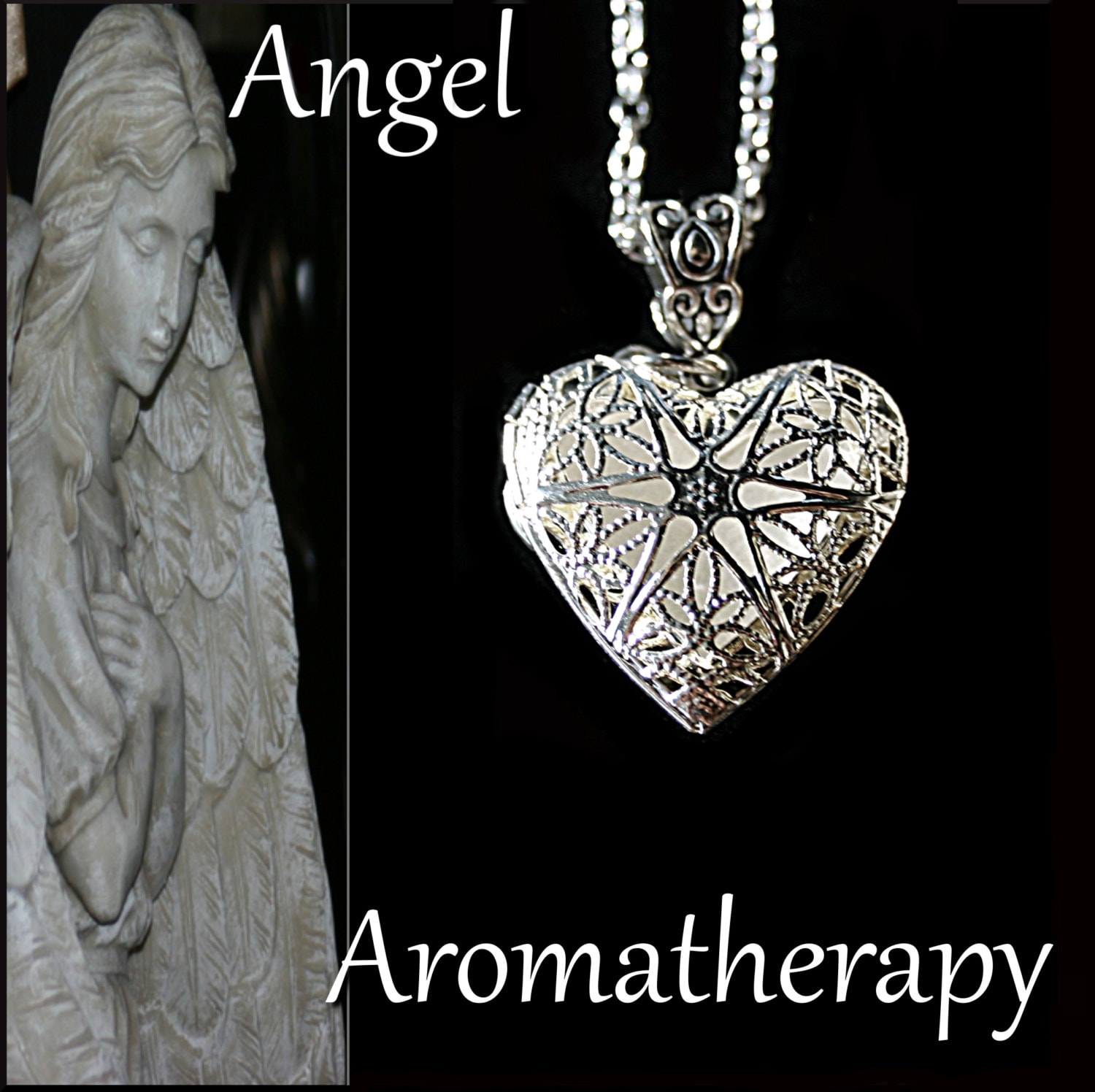 Essential Oil Diffuser Rose Heart Necklace Young Living Doterra ...