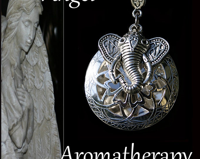 Essential Oil Diffuser Silver Elephant Necklace Young Living Doterra ...