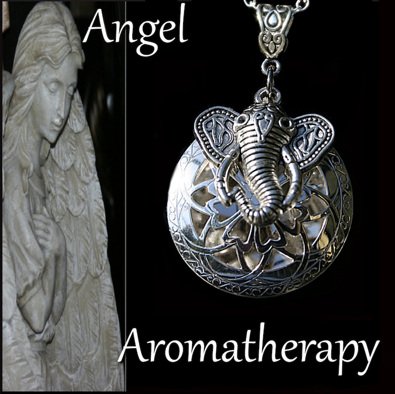 Essential Oil Diffuser Silver Elephant Necklace Young Living Doterra ...