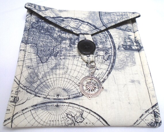 World Maps & Mariners Compass Handmade Padded Medium Tarot - Etsy
