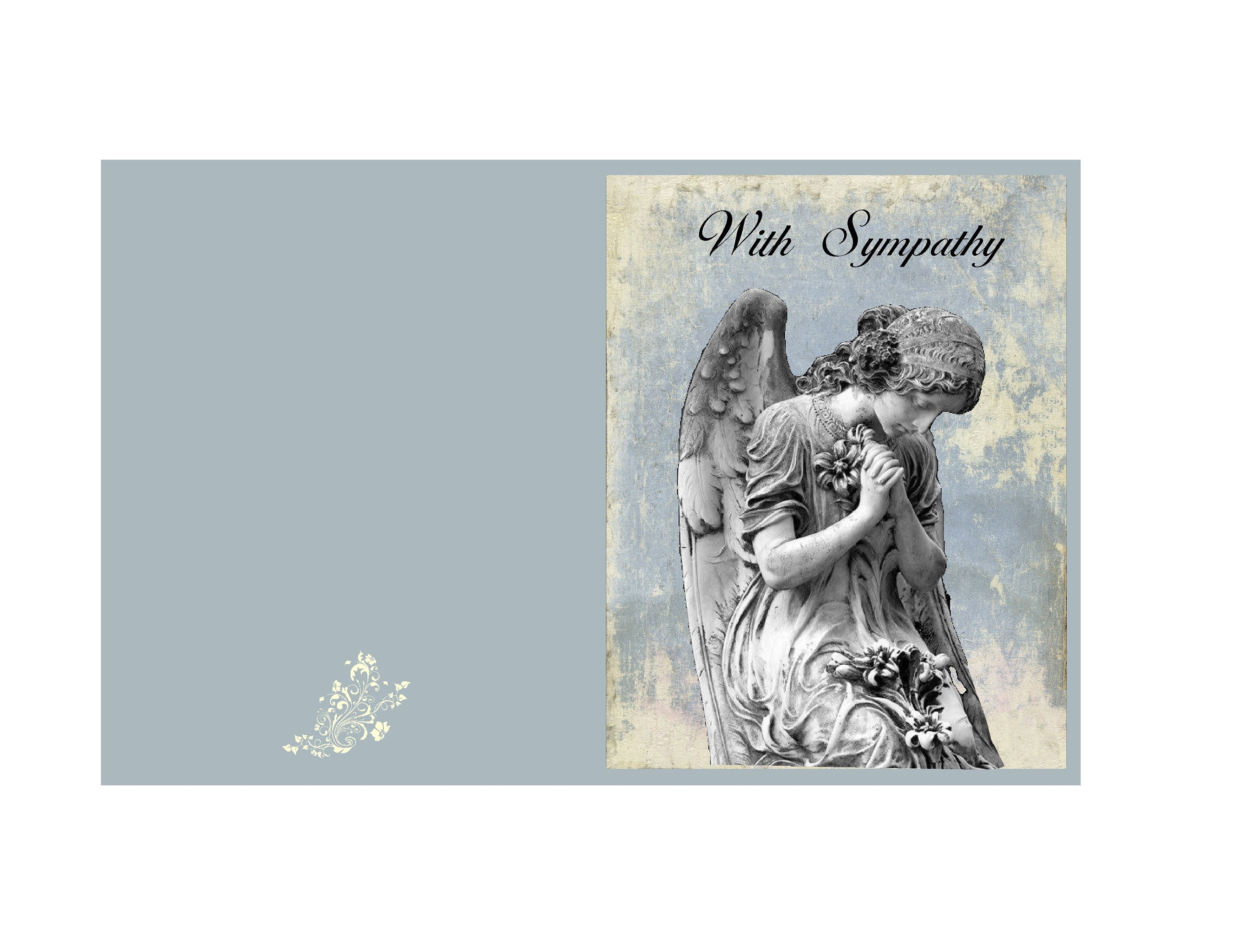 Sympathy Card With Angel - Digital - Etsy