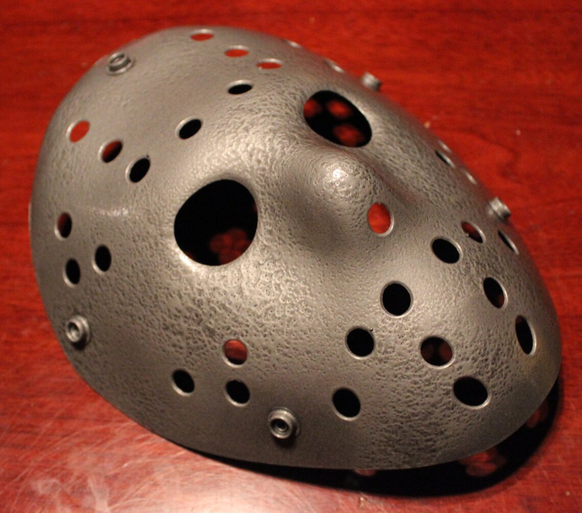 Hammered Grey Metal Jason Voorhees Friday the 13th Hockey Mask - Etsy