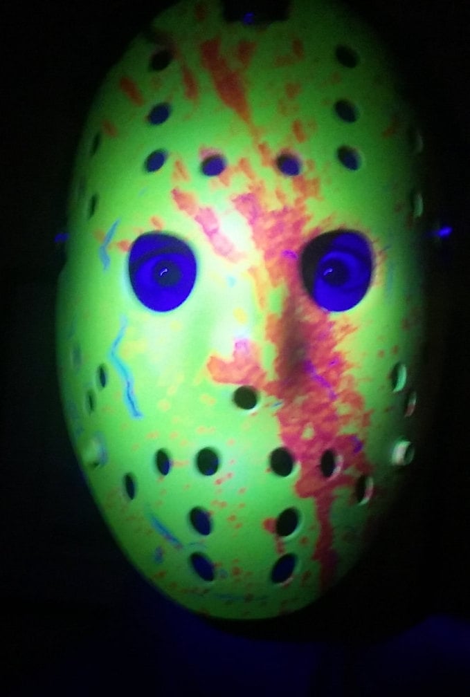 Rave Neon Jason Voorhees Friday the 13th Hockey Mask UV Dayglow ...