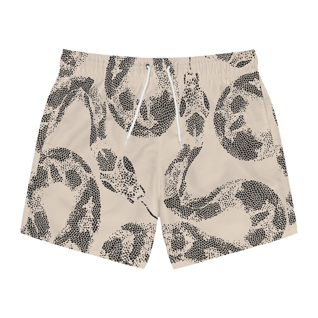 Safari Snake Print Swim Trunks for Men, Beachwear, Summer Essentials ...
