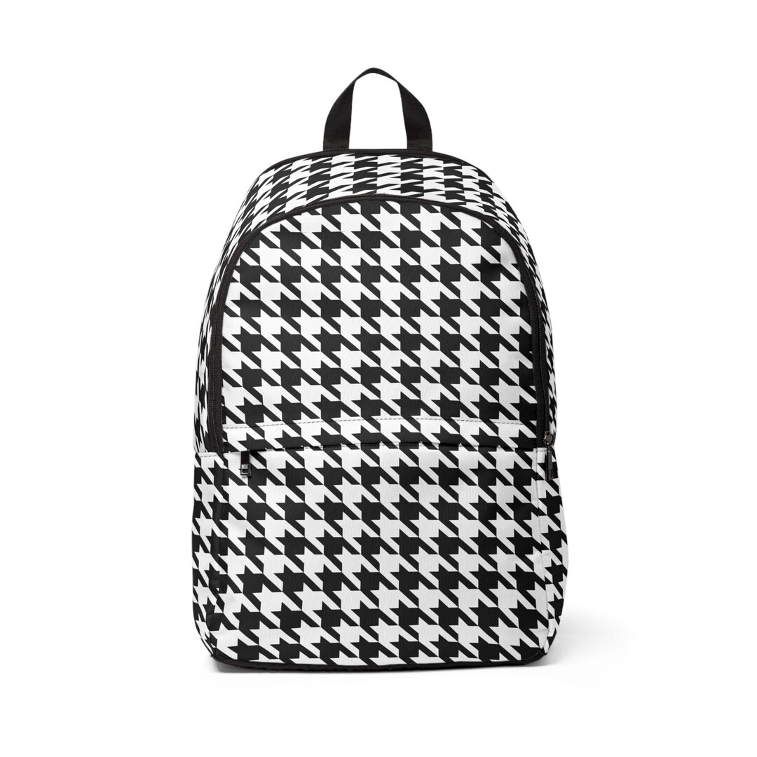 Houndstooth Backpack, Fashion Backpack, Travel Bag, School Bag, Gift ...